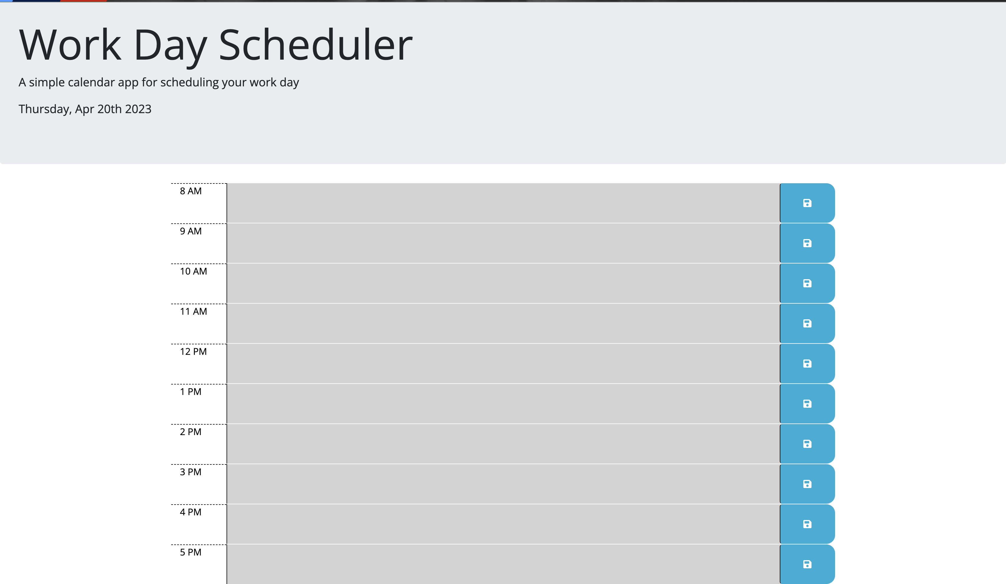 GitHub - Victoria-19/Work-Day-Scheduler: A simple ever day work schedule