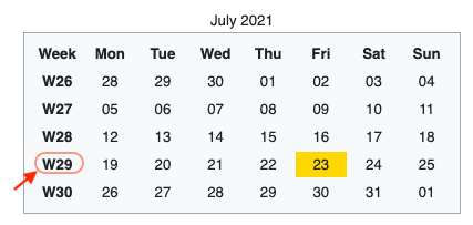 Week numbers not applied correctly · Issue #2572 · Hacker0x01/react-datepicker · GitHub
