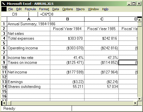 In Excel 2.01 the window control button of MDI client window when it is ...