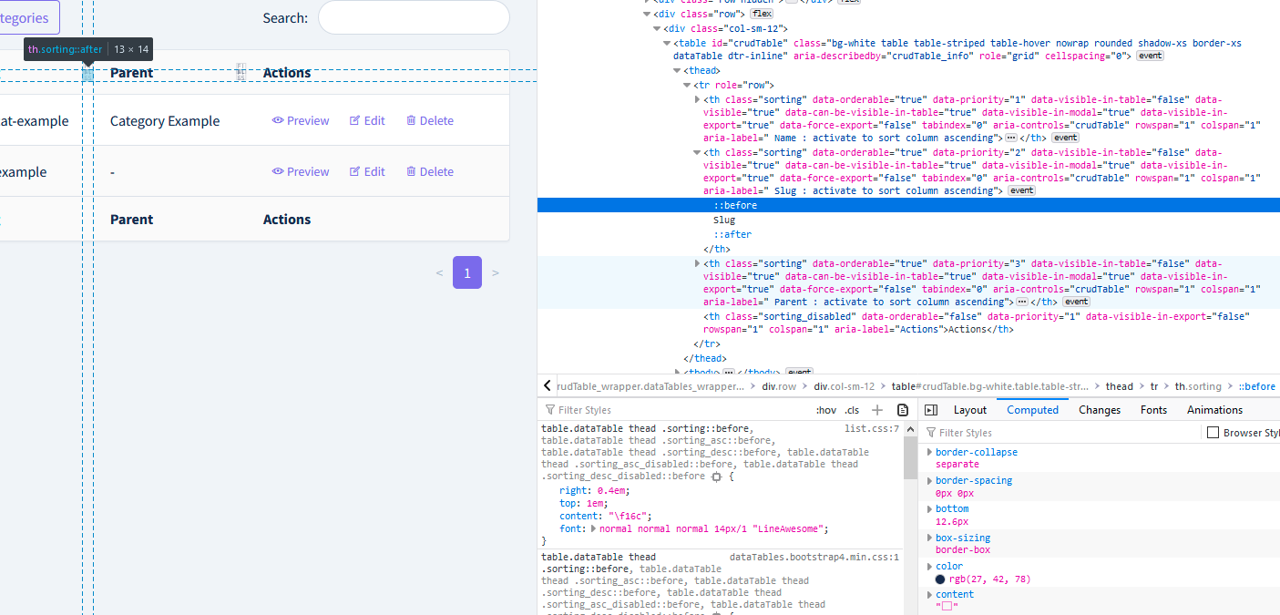 41 Possible Bug After Following Upgrade Guide To 41 Icons For Table Headings Not Working 