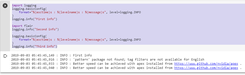 [Bug]: Flair overriding user logging config · Issue #3252 · flairNLP/flair · GitHub