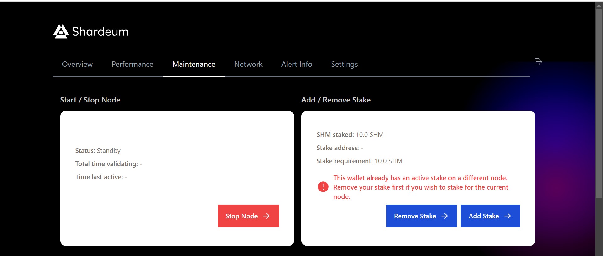 [duplicate] Validator Cannot Unstake Error ``` This Wallet Already Has An Active Stake On A