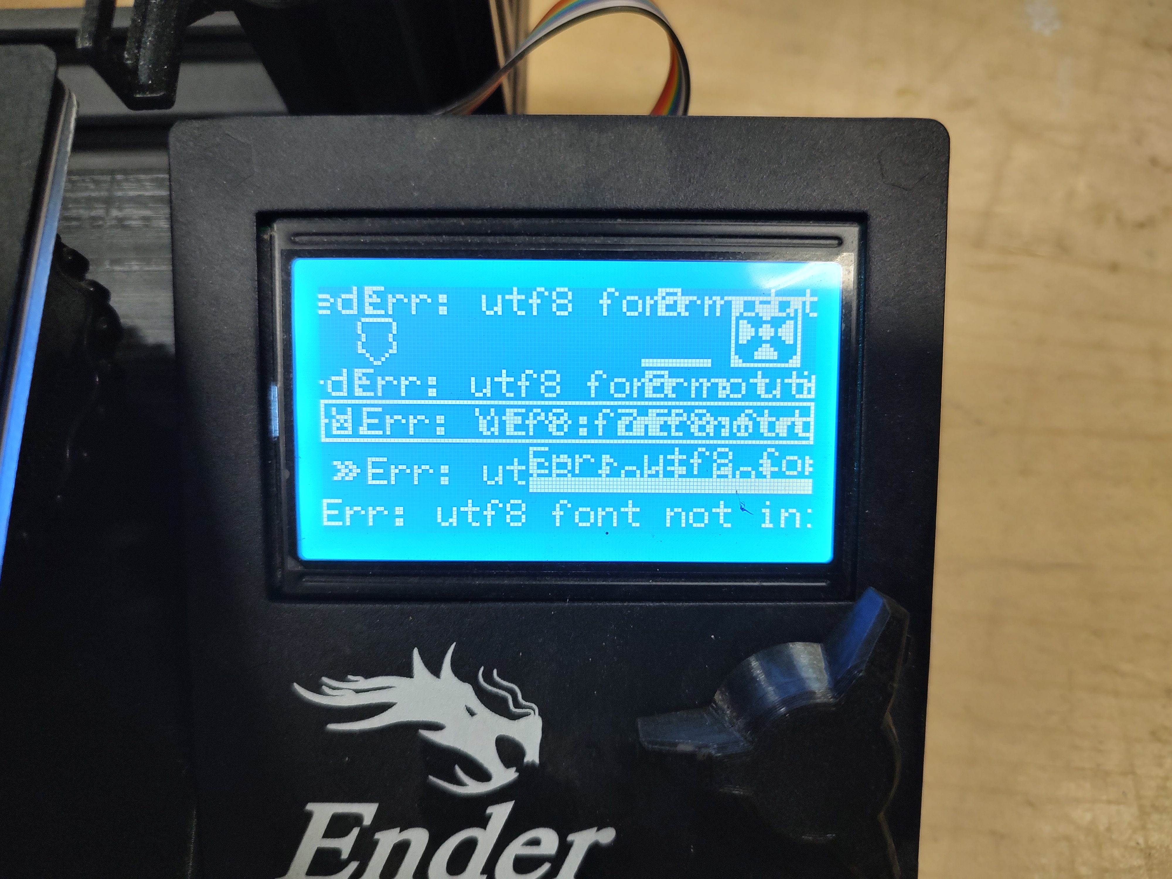 [BUG] Err: utf8 font not initialized · Issue #25476 · MarlinFirmware/Marlin · GitHub