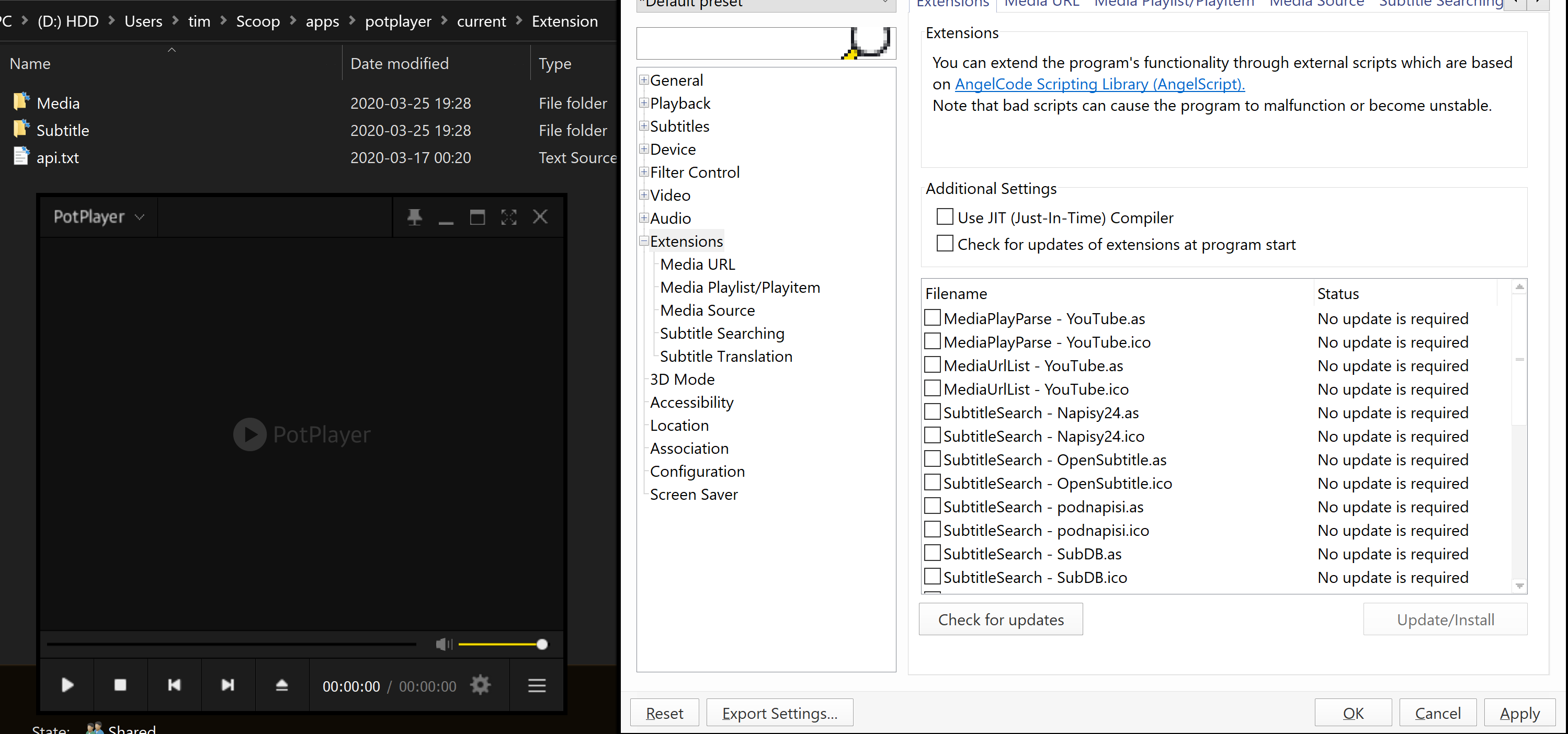 potplayer symlinked persisting extension folder spelled wrong · Issue #3764 · ScoopInstaller ...