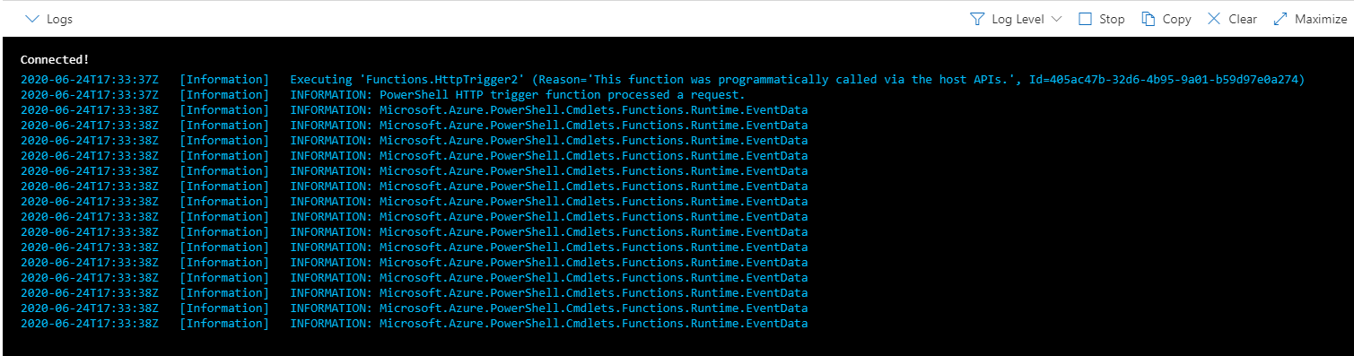 Unable to ignore information stream output for Azure cmdlets generated with the last tooling ...