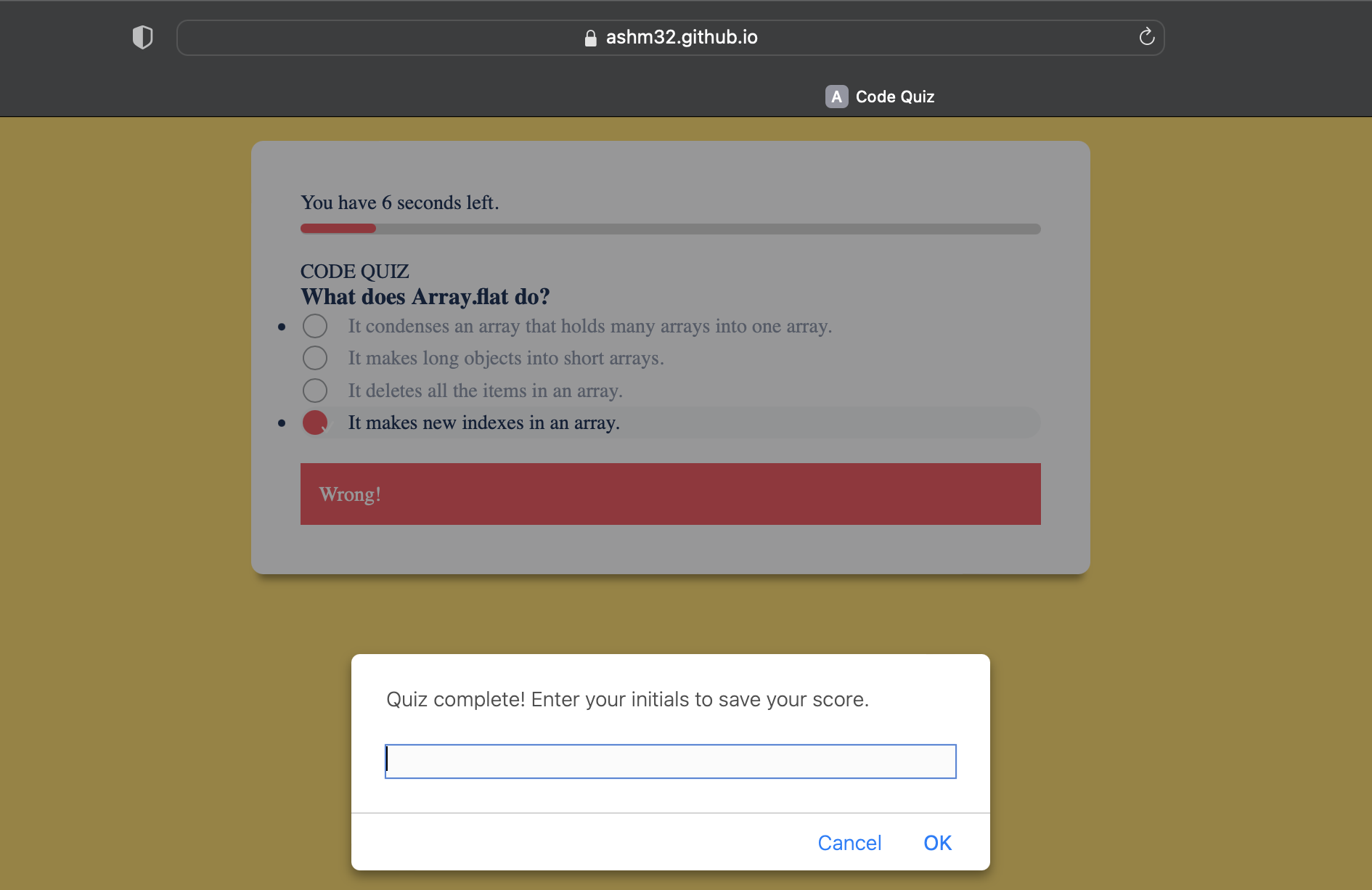 GitHub - ashm32/Coding-Quiz