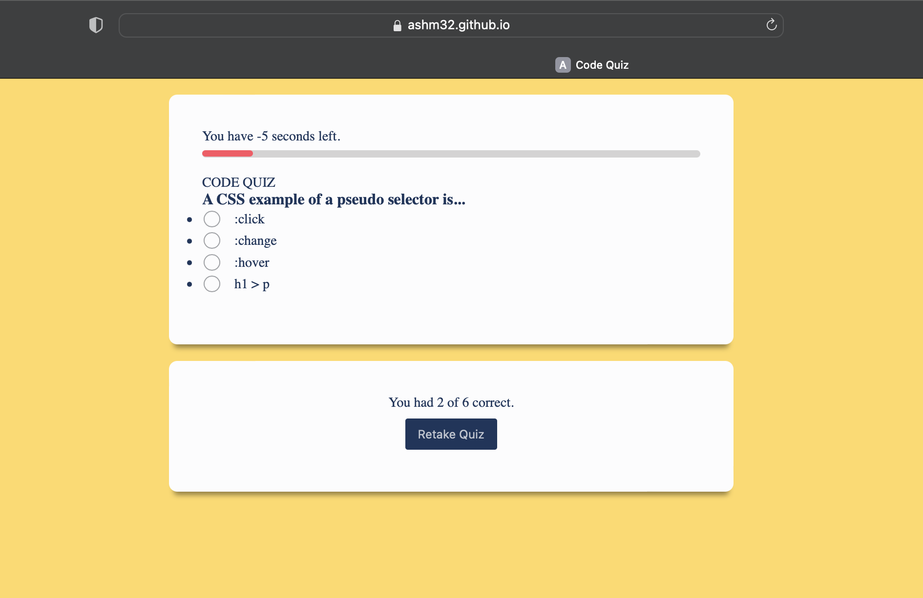 GitHub - ashm32/Coding-Quiz