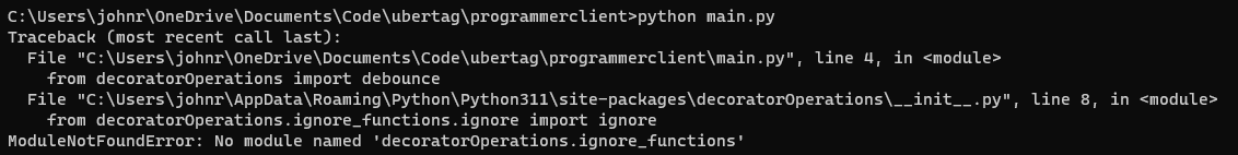 No Module Named Decoratoroptionsignorefunctions · Issue 2 