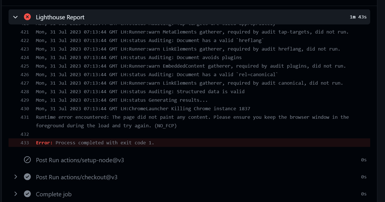 Error: Lighthouse failed with exit code 1 - DNS_FAILURE · Issue #42 · Shopify/lighthouse-ci ...