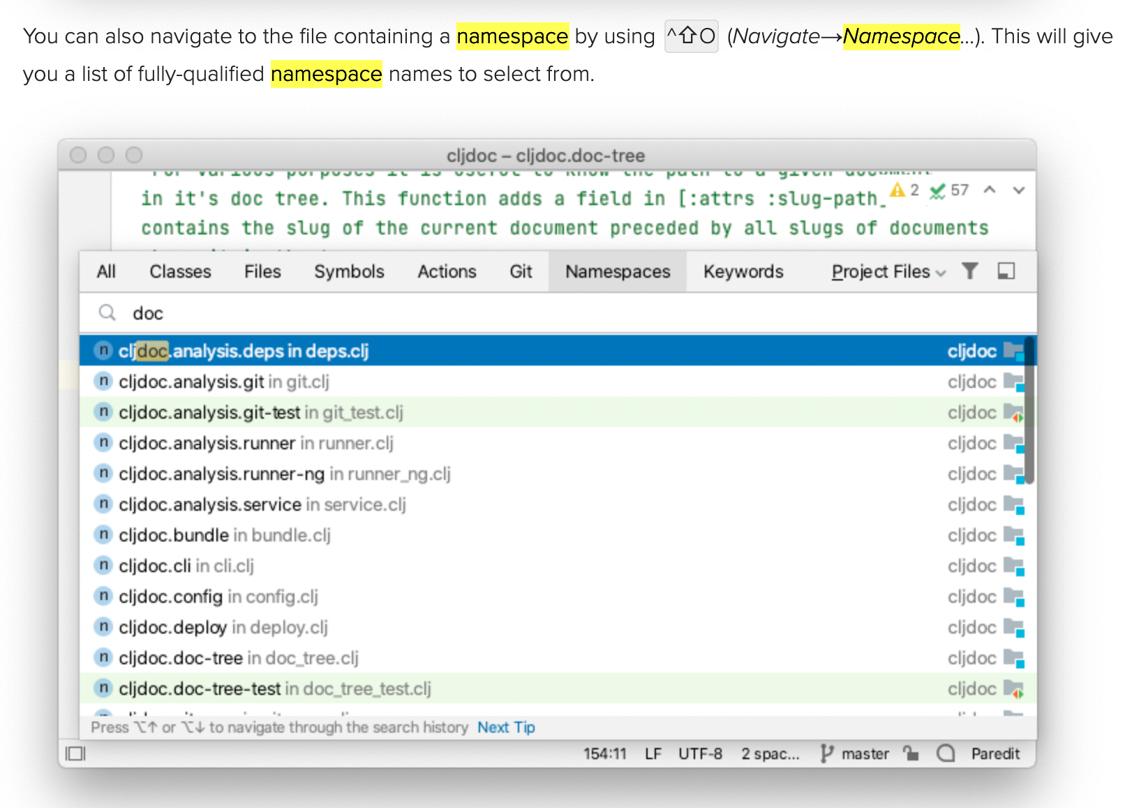 Navigate between files using namespace names · Issue #545 · BetterThanTomorrow/calva · GitHub