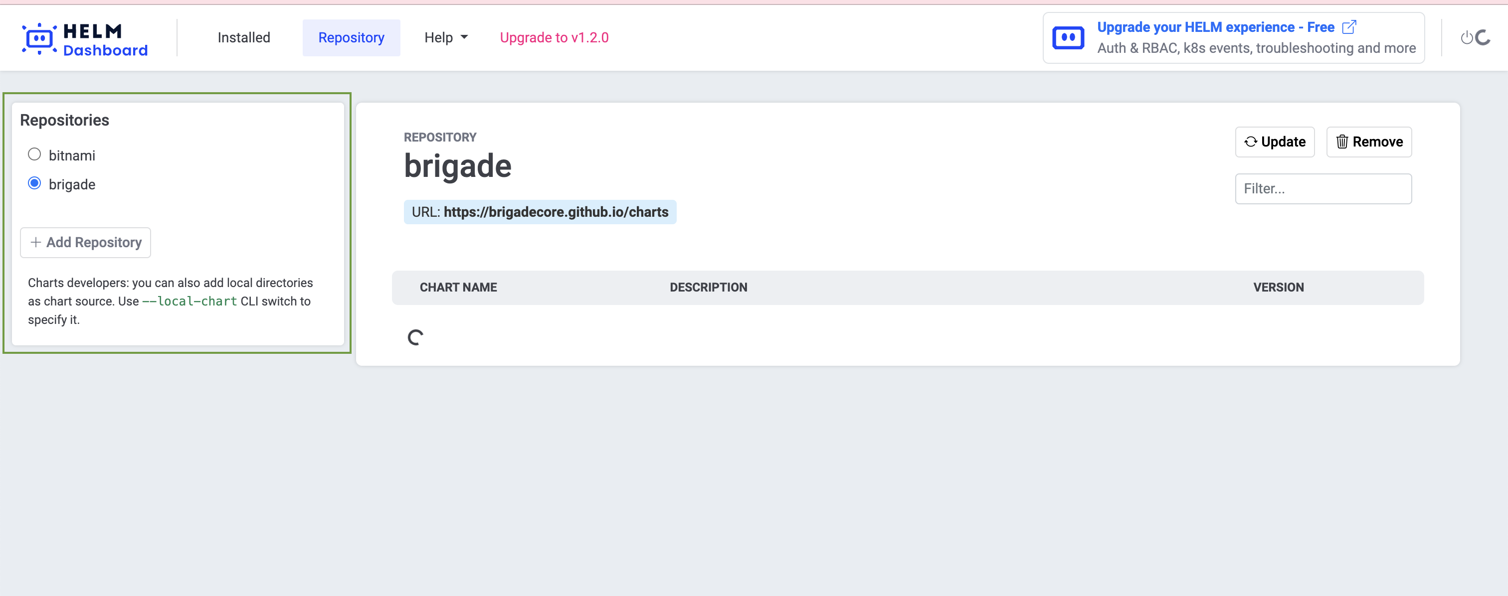 UI - Repository - Repo manage section · Issue #247 · komodorio/helm-dashboard · GitHub
