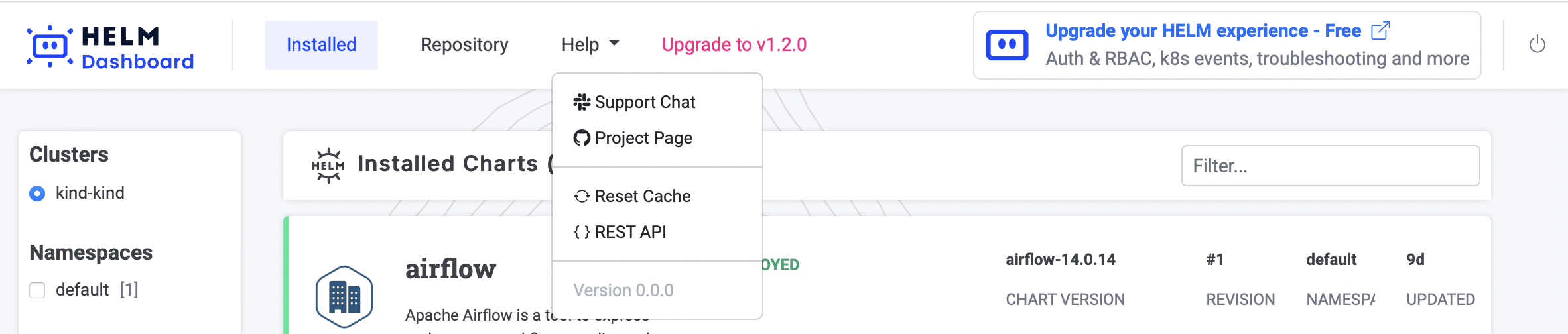 Infrastructure - help menu · Issue #284 · komodorio/helm-dashboard · GitHub