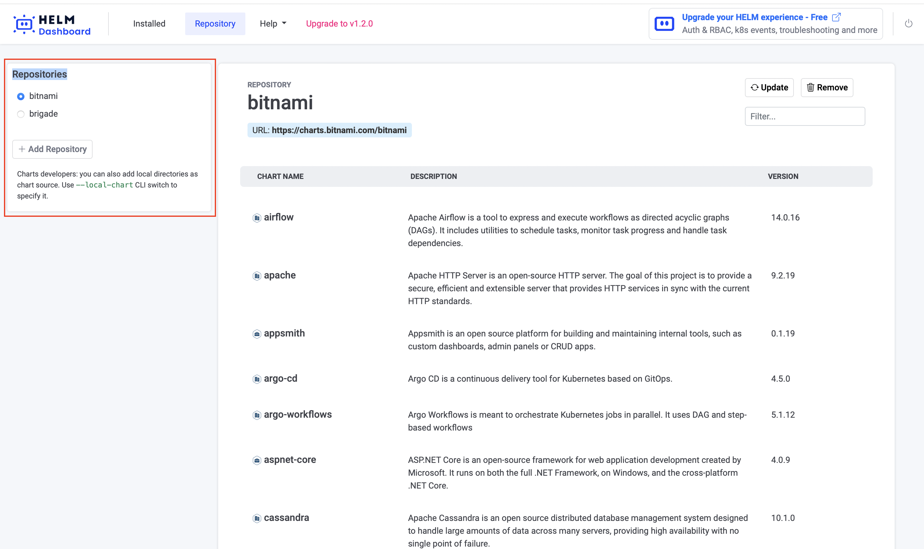 Repository page - Repositories control · Issue #287 · komodorio/helm ...