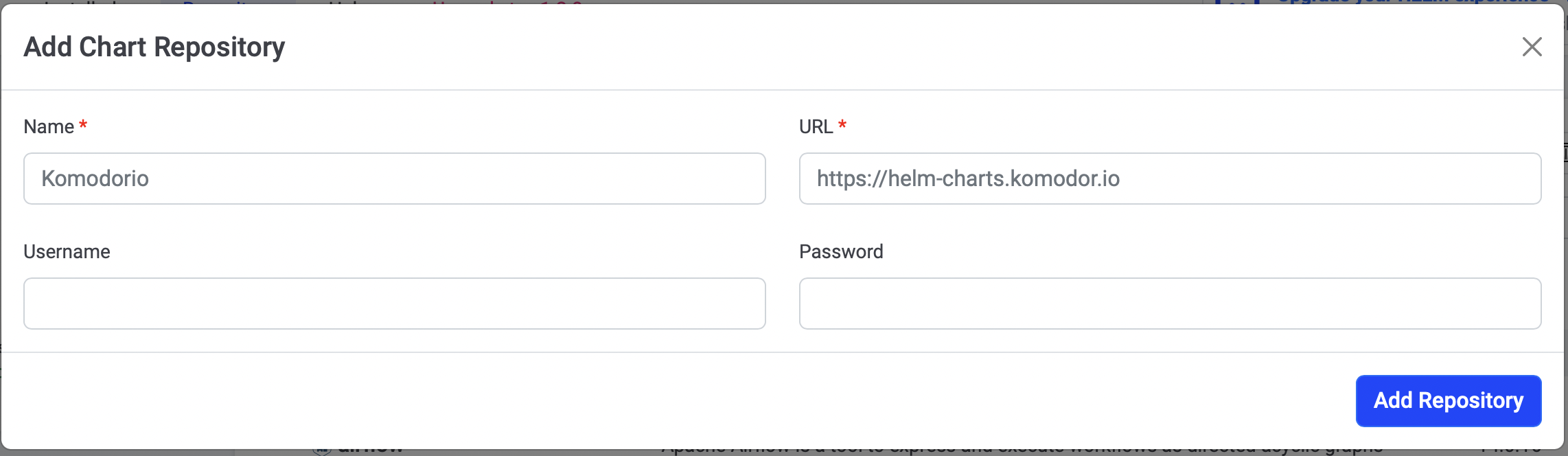 Repository page - Repositories control · Issue #287 · komodorio/helm ...