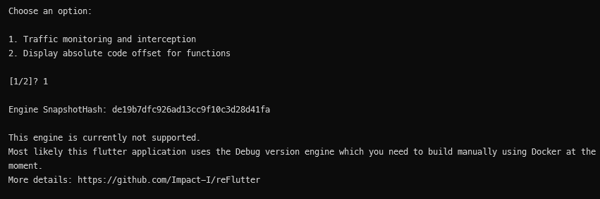 This Engine Is Currently Not Supported · Issue 255 · Impact I Reflutter · Github