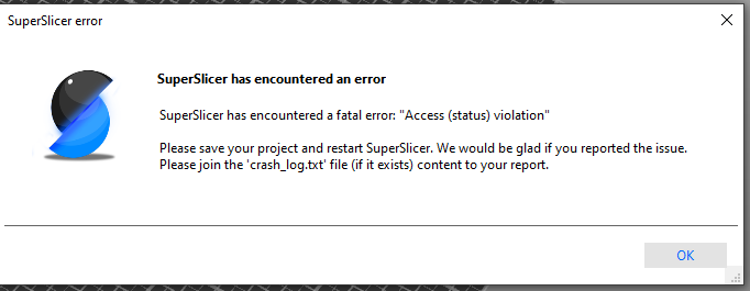 Crash report access violation · Issue #3618 · supermerill/SuperSlicer · GitHub