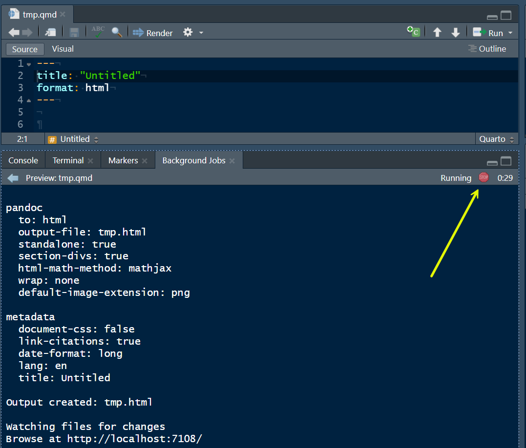 Add button/option to render Quarto document without preview · Issue #12838 · rstudio/rstudio ...