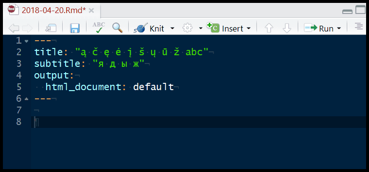 Encoding issue in YAML header of R Markdown document · Issue #2676 · rstudio/rstudio · GitHub