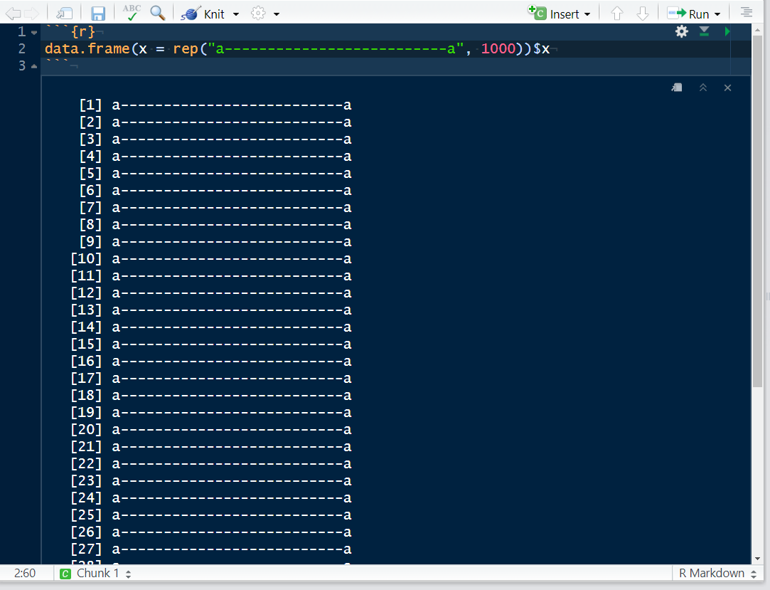 RStudio notebook fails to print all output without warning that something is missing (v1.2.1004 ...