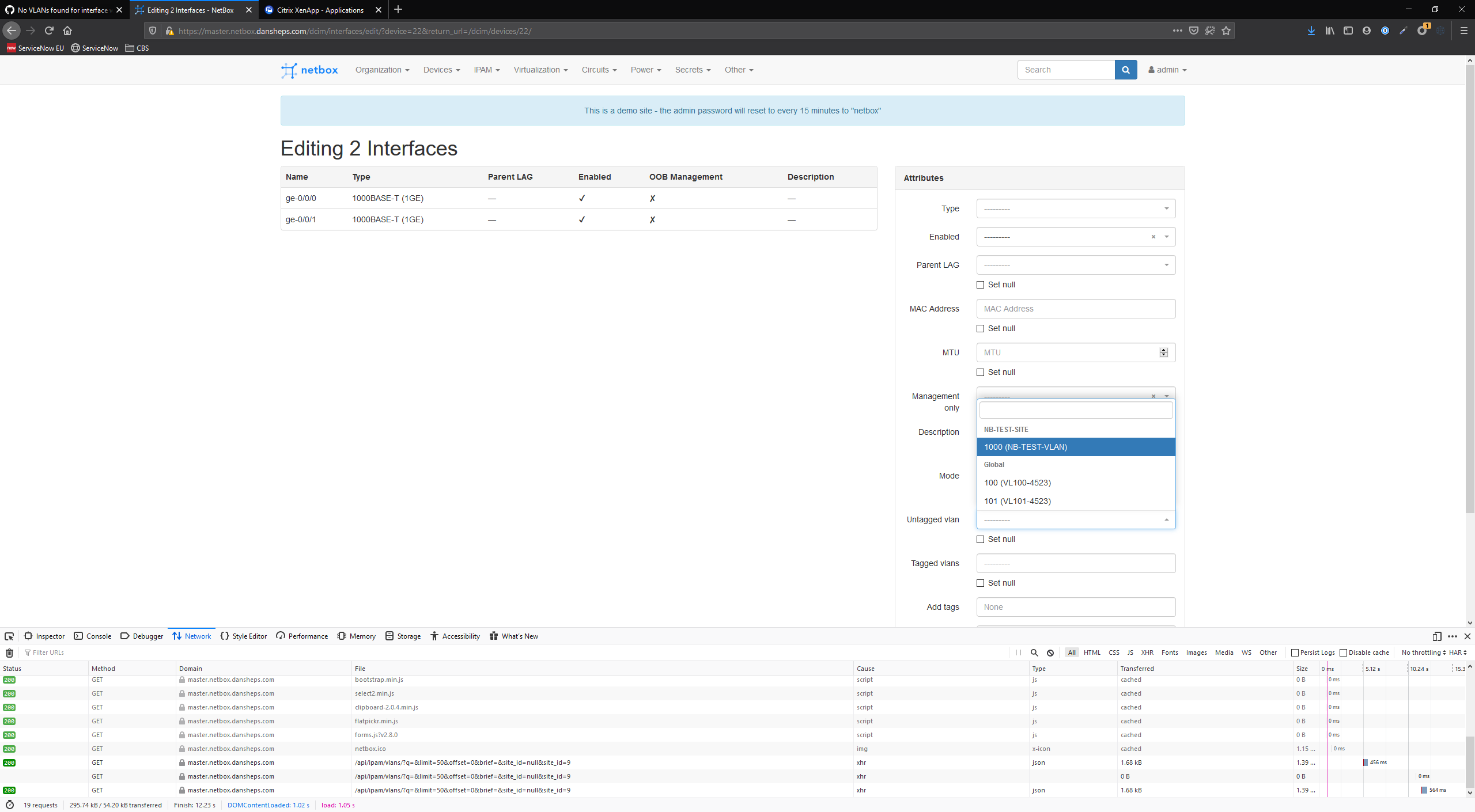 Add Site Specific Vlans To Bulk Editing Of Interfaces · Issue 4523 · Netbox Communitynetbox