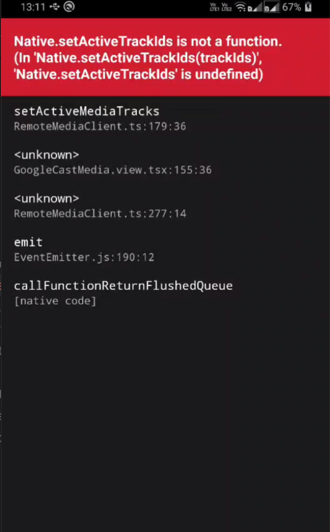 Calling invalid method in setActiveMediaTracks · Issue #280 · react-native-google-cast/react ...