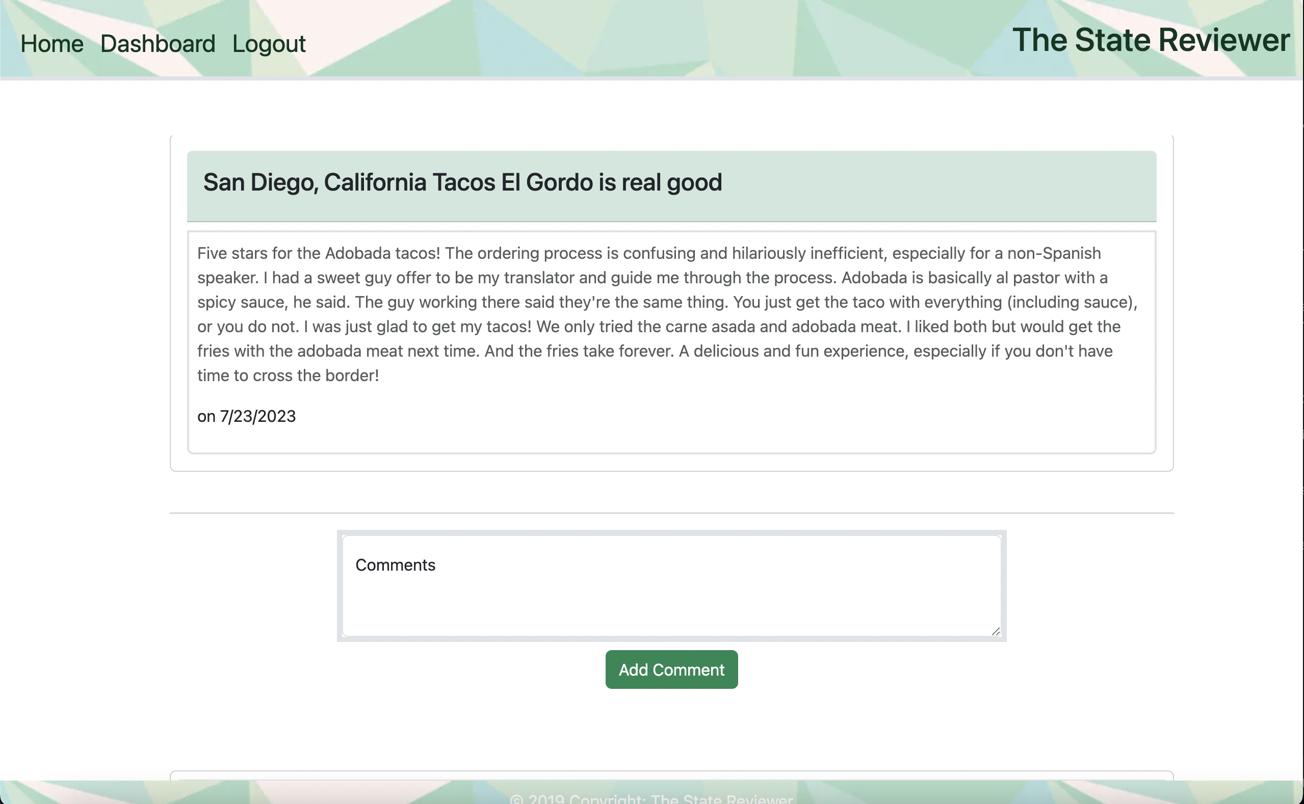 GitHub - linuscth/TheStateReviewer