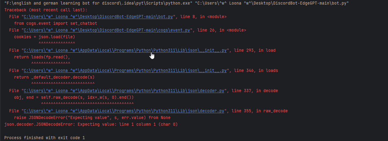 Cookies File Doesn't Work · Issue #98 · FuseFairy/DiscordBot-EdgeGPT · GitHub