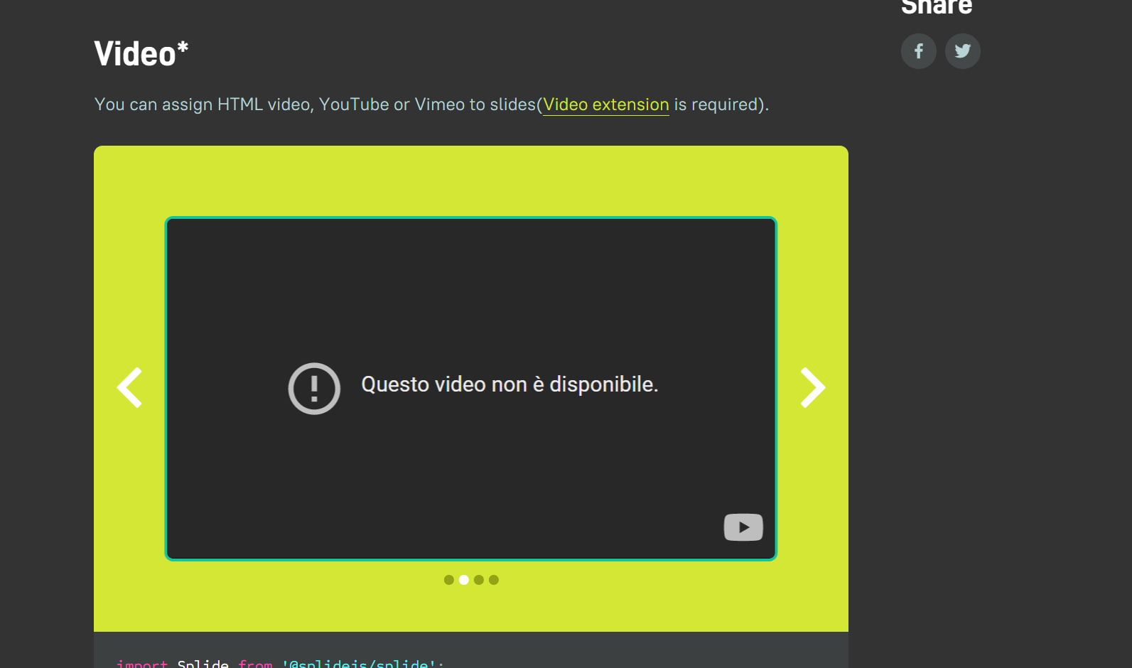 Error on youtube video rendering · Issue #368 · Splidejs/splide · GitHub