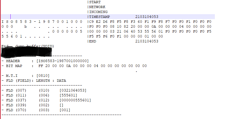 Amex channel sending the ISO8583 header two times when running the ISO through server mode ...
