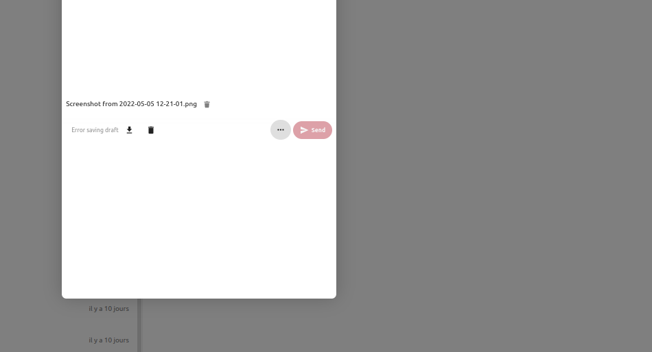 Modal composer buttons on bottom are not sticky to bottom on 4k screen ...