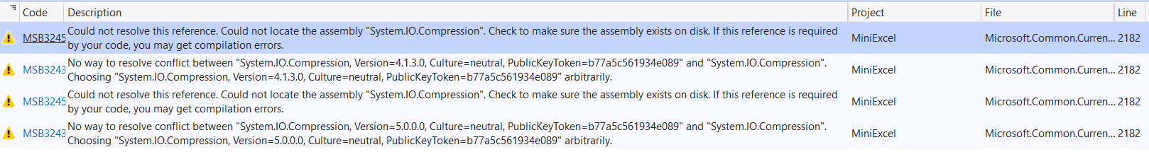 Remove System.IO.Packaging.Package Dependency And Use ZipArchive Warning · Issue #15 · mini ...