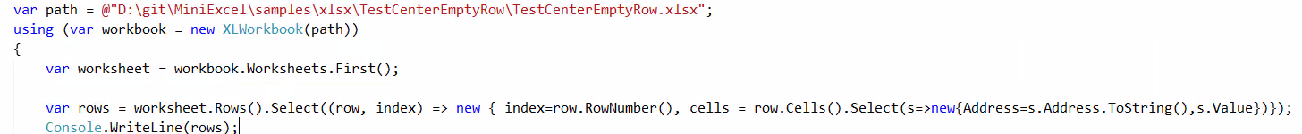 SheetData row empty cell logic · Issue #41 · mini-software/MiniExcel · GitHub