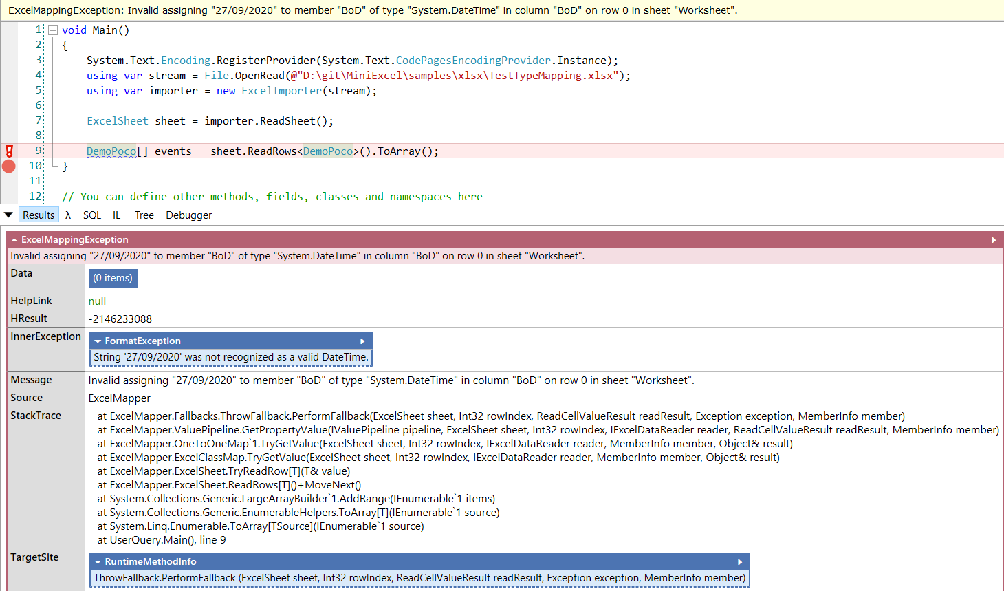 Query Strong Type Mapping · Issue #83 · mini-software/MiniExcel · GitHub