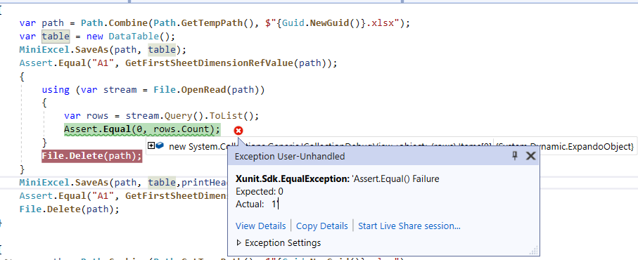 Query empty excel count should be 0? · Issue #127 · mini-software/MiniExcel · GitHub