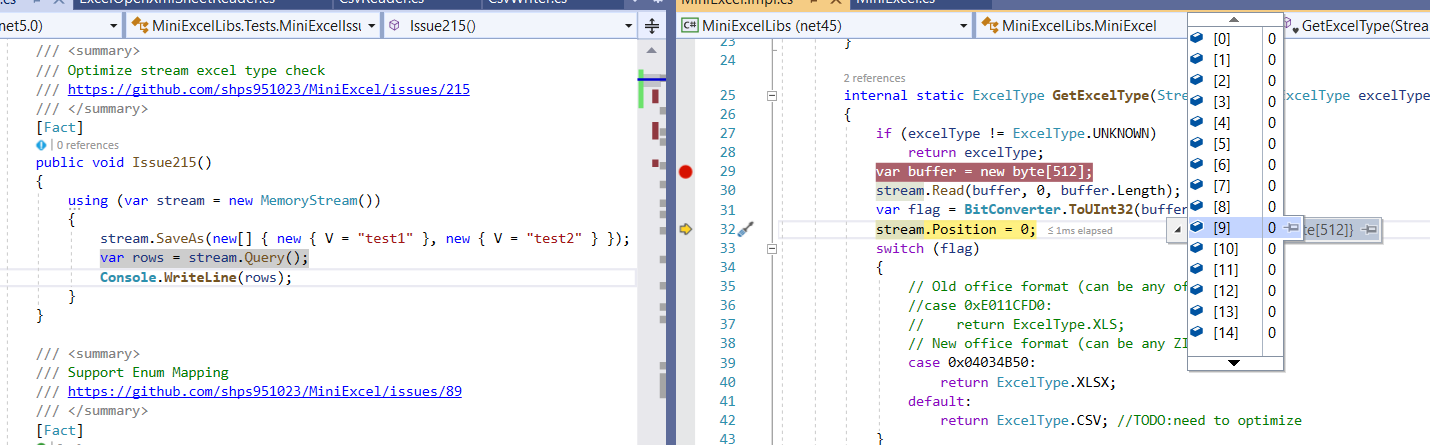 Optimize stream excel type check · Issue #215 · mini-software/MiniExcel · GitHub
