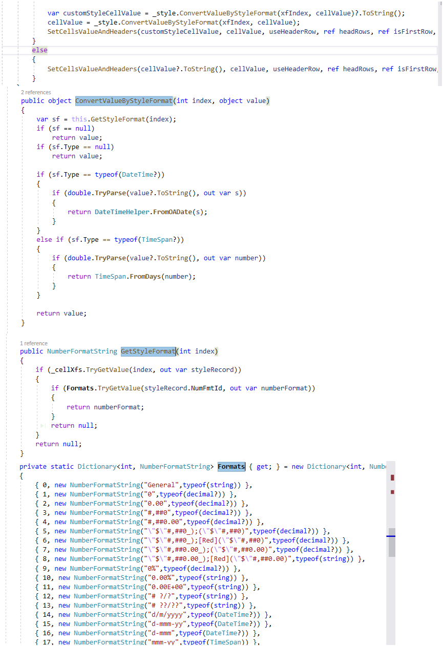 Query call convertValueByStyleFormat method repeatedly · Issue #259 · mini-software/MiniExcel ...