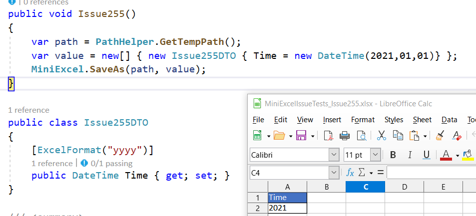 SaveAsByTemplate support DateTime custom format · Issue #255 · mini-software/MiniExcel · GitHub
