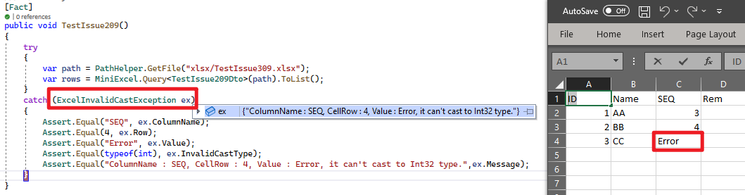 转化错误的建议(type conversion error) · Issue #309 · mini-software/MiniExcel ...