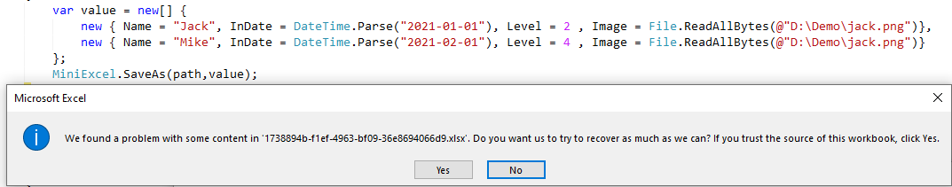 SaveAs file error (Excel cell max length 32,767 characters) · Issue #327 · mini-software ...