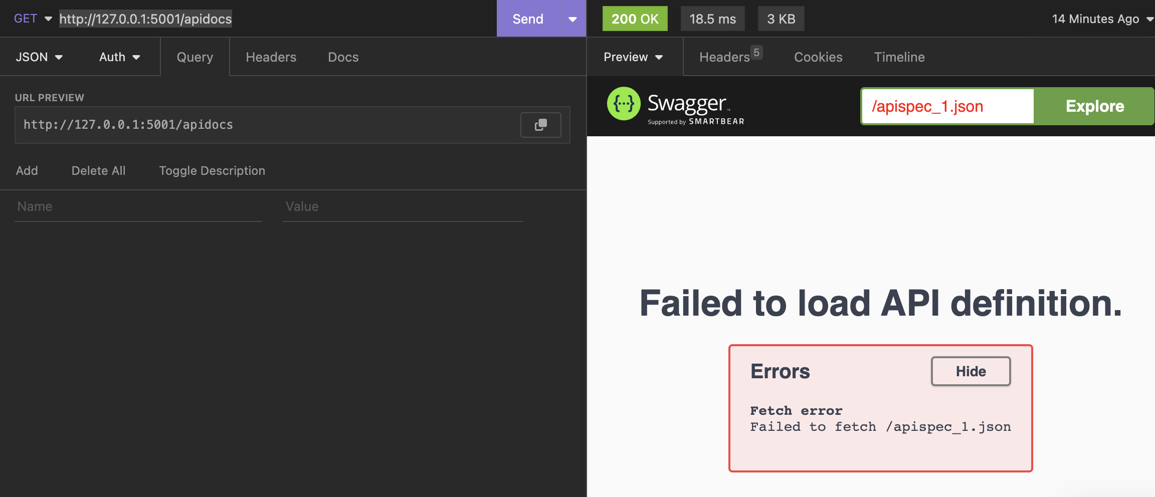 /package_example/apidocs/ fails with INTERNAL SERVER ERROR /package_example/apispec_1.json ...