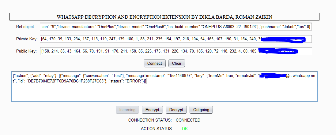 Problem: "Bad message" · Issue #47 · romanzaikin/BurpExtension-WhatsApp-Decryption-CheckPoint ...