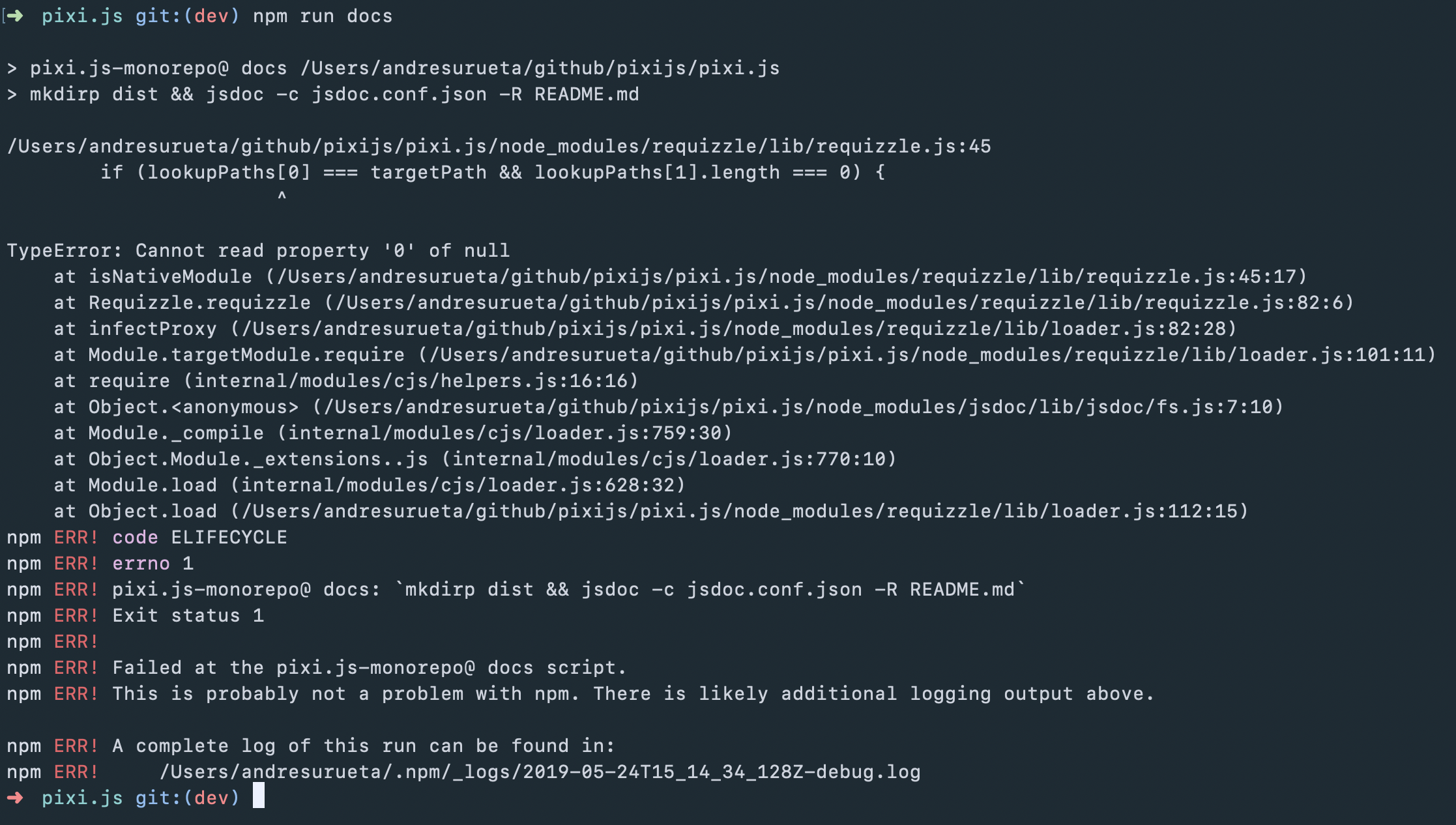 Cant Build Docs On Node 12 · Issue 5724 · Pixijspixijs · Github 8903