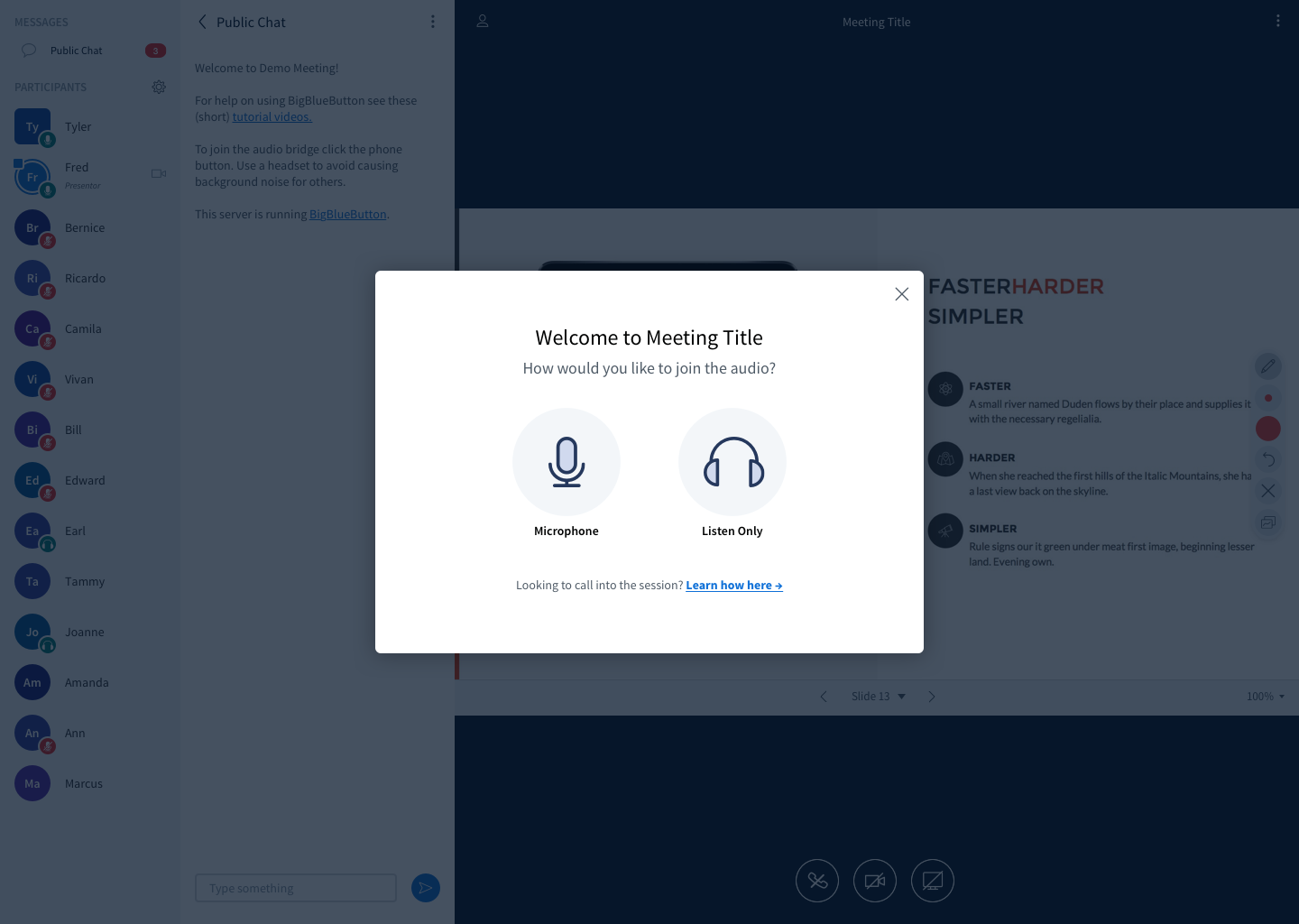 Include the dial-in number in the HTML5 client · Issue #6355 · bigbluebutton/bigbluebutton · GitHub