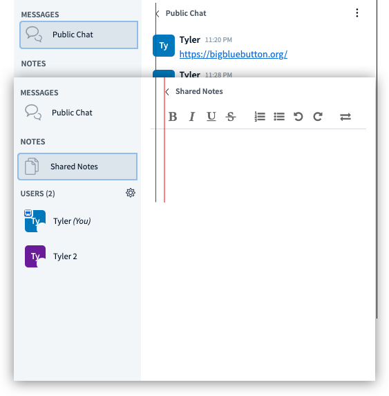 Update "Shared Notes" close button position to match the position of ...