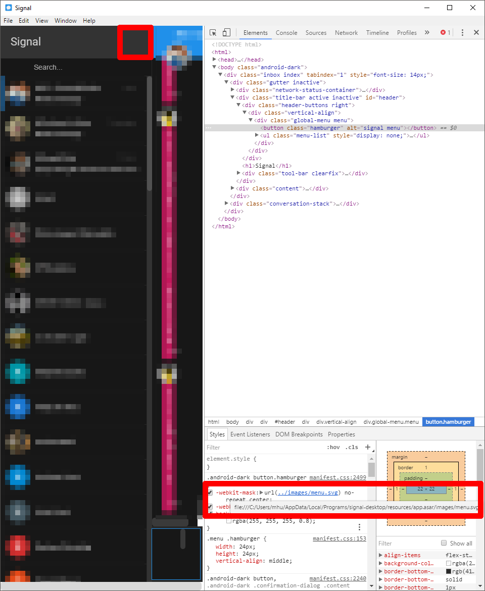 Missing Icons for Settings, Attachments, etc. · Issue #1674 · signalapp/Signal-Desktop · GitHub