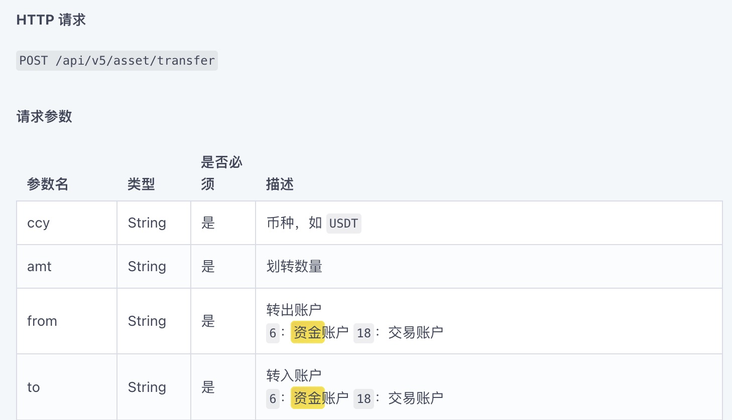 OKEX exchange client does not support trade account transfer from ...