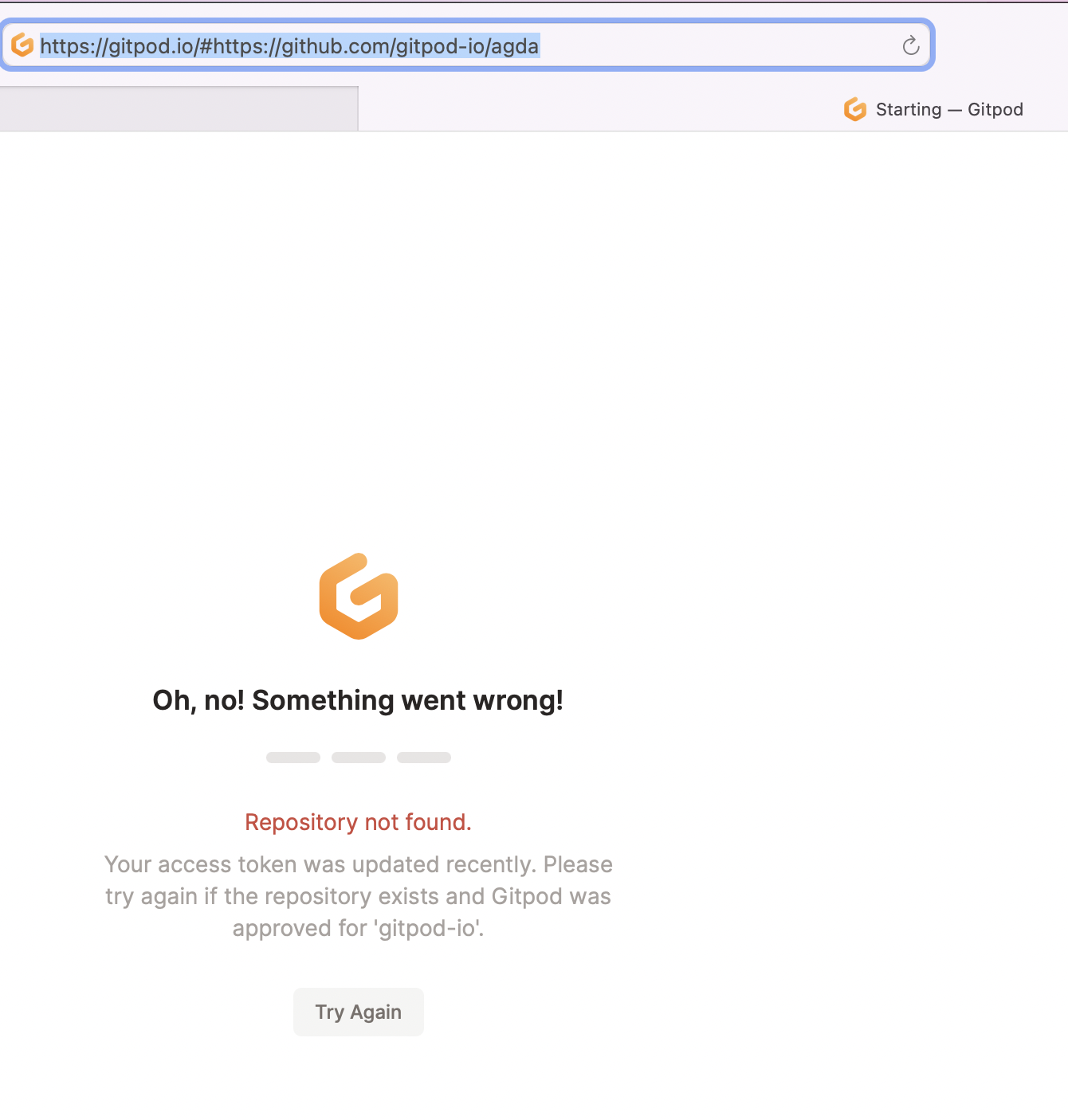 Display name of the repository on the "Repository not found" error ...