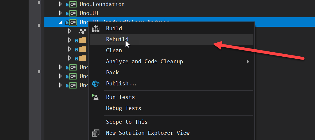Building Uno.UI.BindingHelper.Android - The command exited with code 1 ...