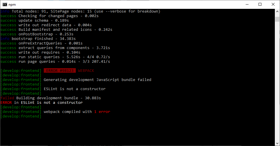 create-strapi-starter - errors on terminal, does not install on this basic getting started step ...