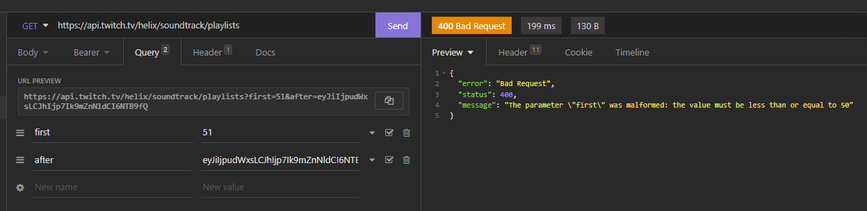Doc / API mismatch for Pagination with Get Soundtrack Playlists and Playlist · Issue #627 ...